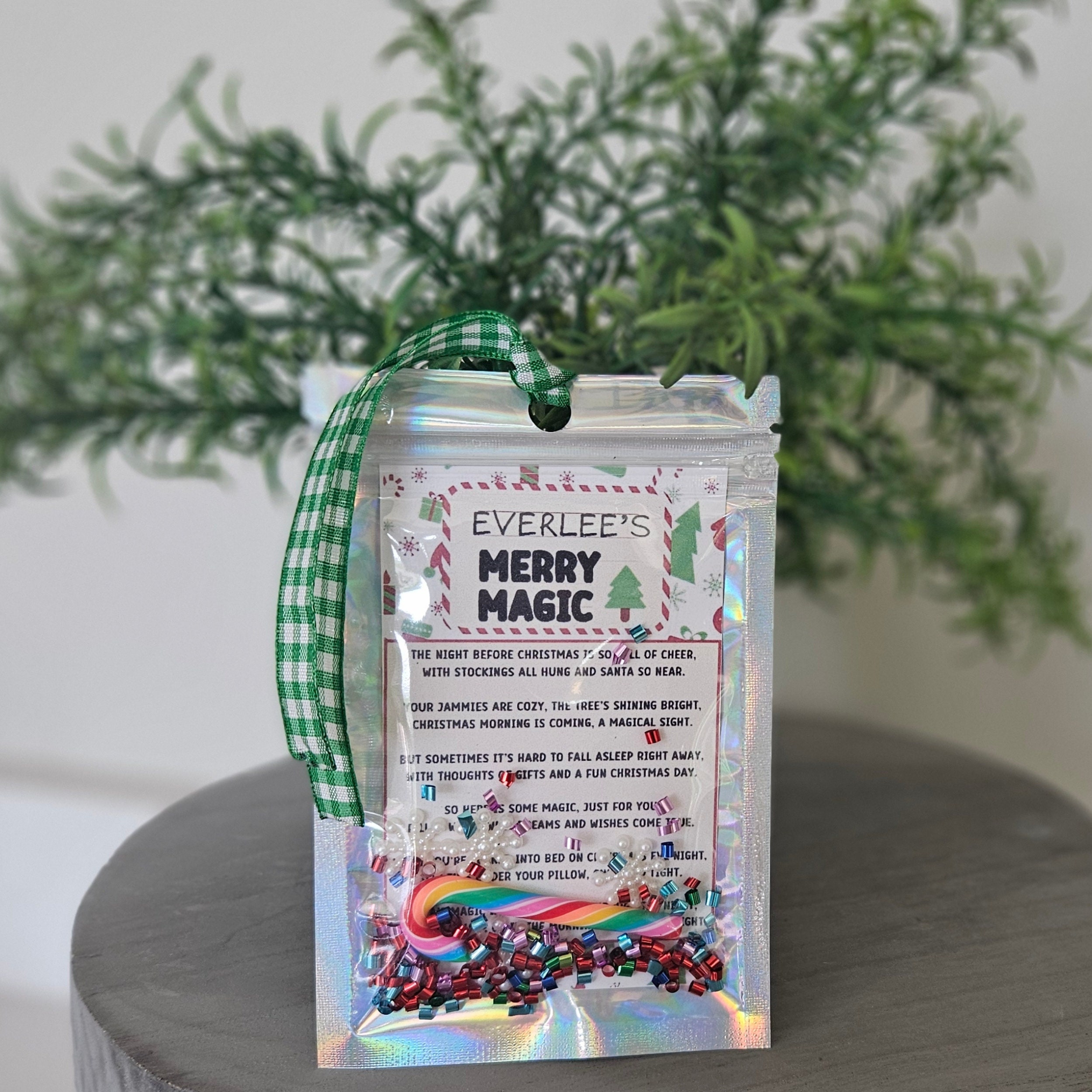 Night Before Christmas Confetti, Personalized Holiday Treat Bag, Ready ...