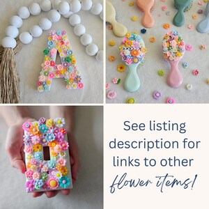 Flower Initial for Girls Room, Garden Party Table Top Decor ...