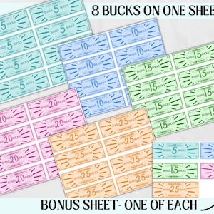 Reward Bucks for Kids, Mom Bucks, Good Behavior Game, Redeemable ...