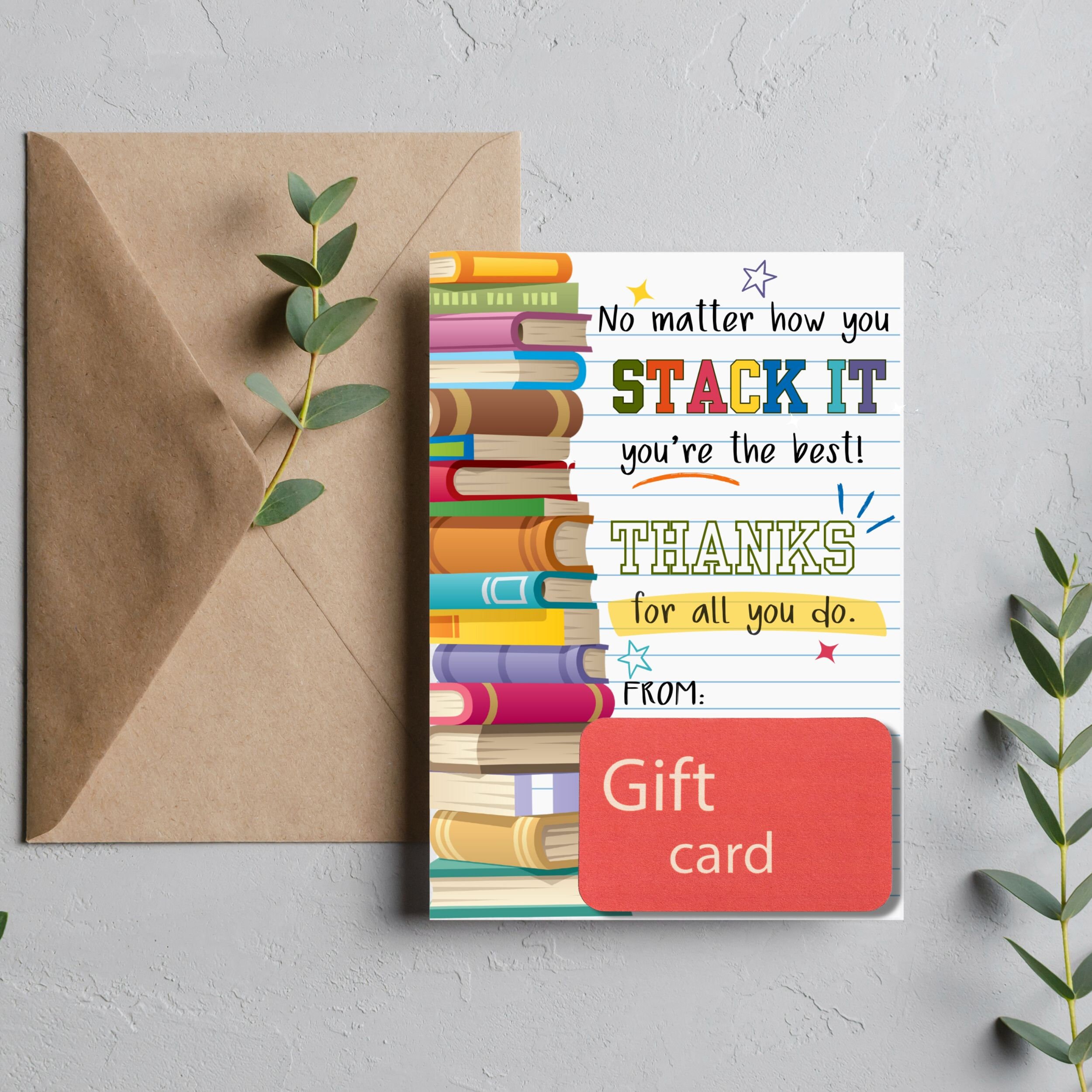 School Librarian Gift Card Holder Book Lover Gift Tags - Etsy