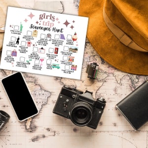 Girls Trip Scavenger Hunt, Vacation Road Trip Game, Girls Weekend ...