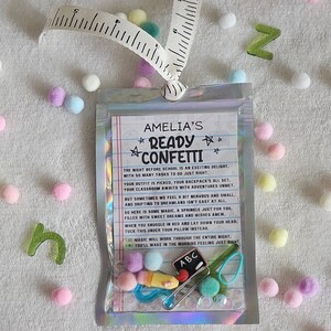 Night Before School Confetti, Personalized Ready Confetti, Jitter ...