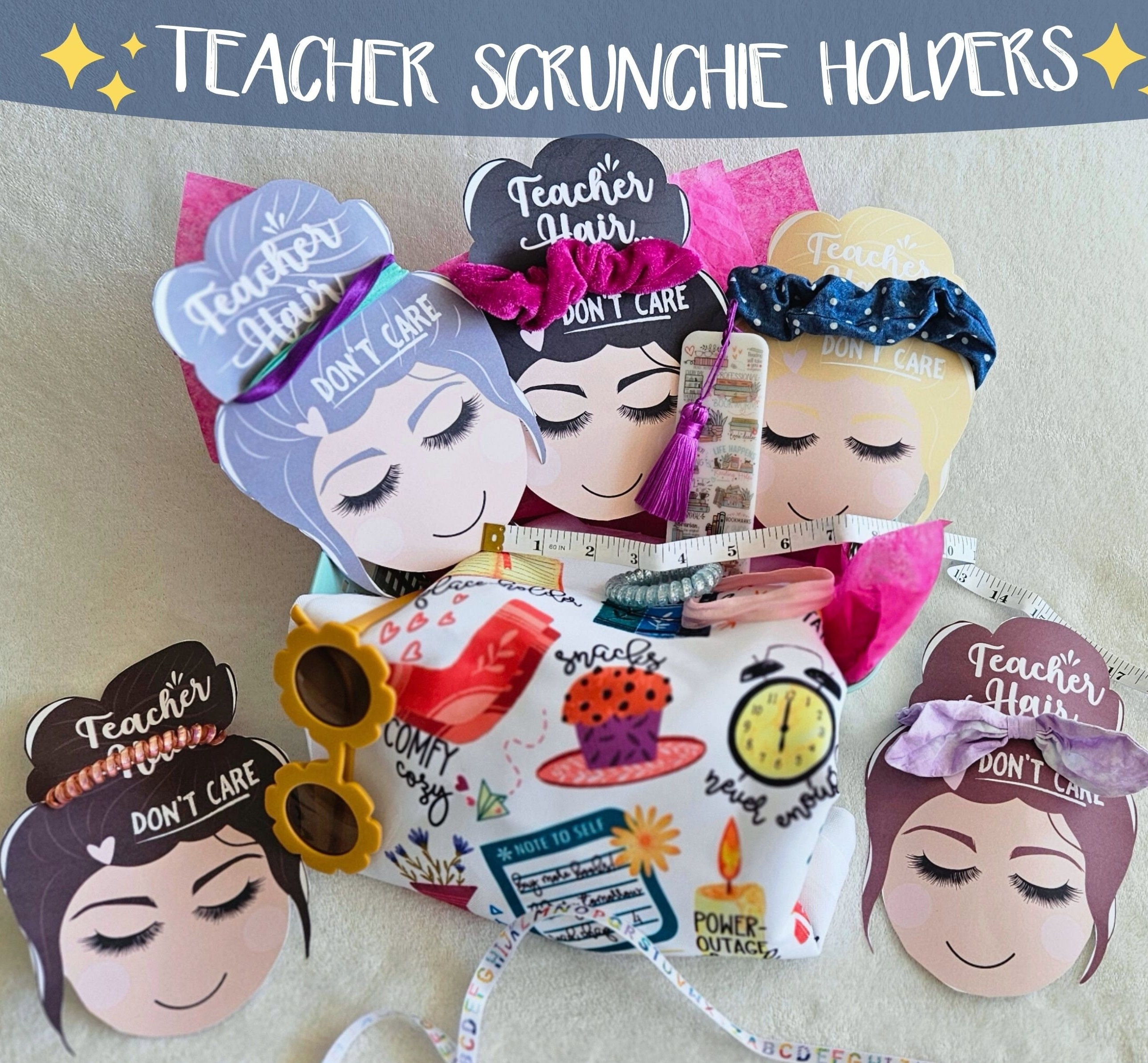 Scrunchie Holder for Teacher, Teacher Appreciation Gift, Hair Tie ...