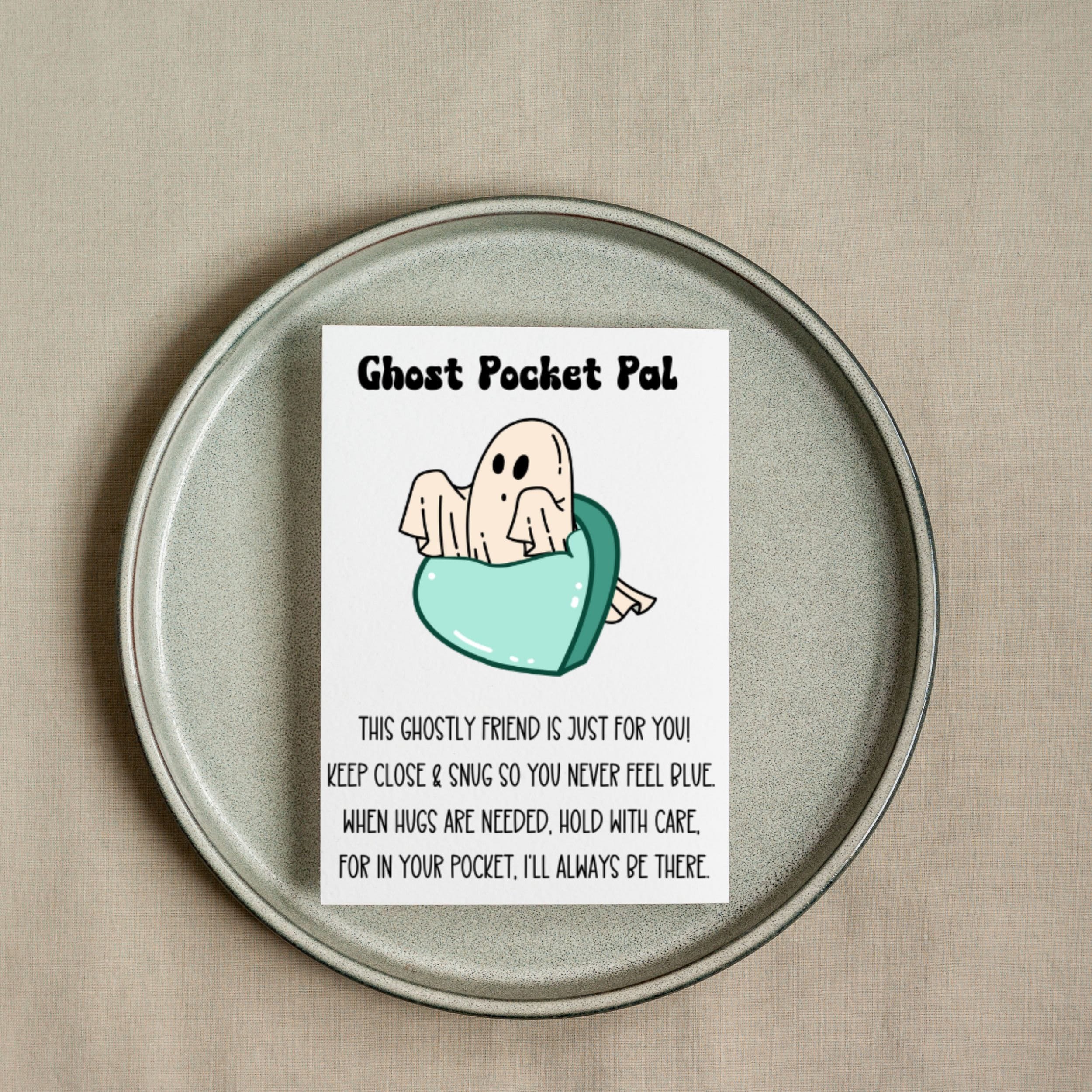 Pocket Hug for Halloween Ghost Pocket Pal Portable Token of - Etsy