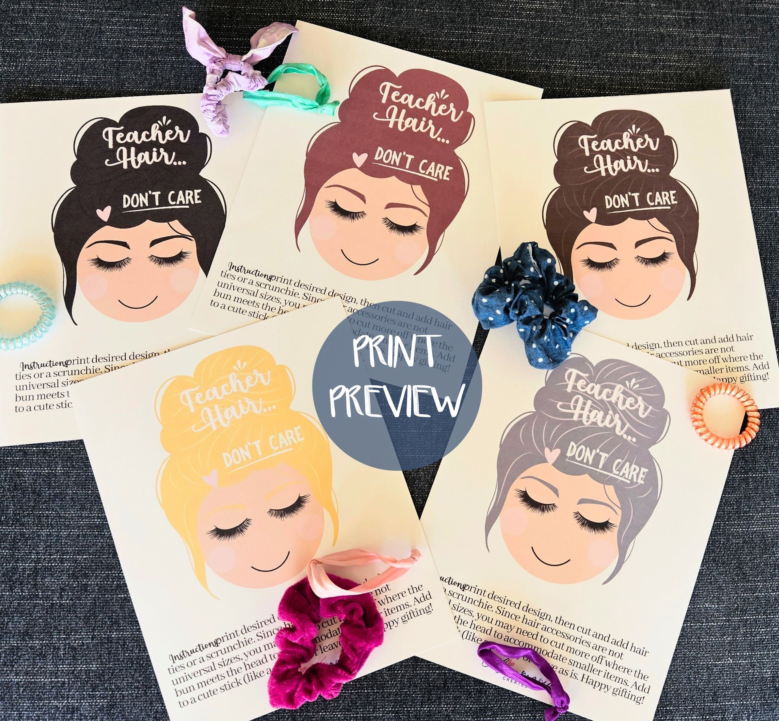 Scrunchie Holder for Teacher, Teacher Appreciation Gift, Hair Tie ...