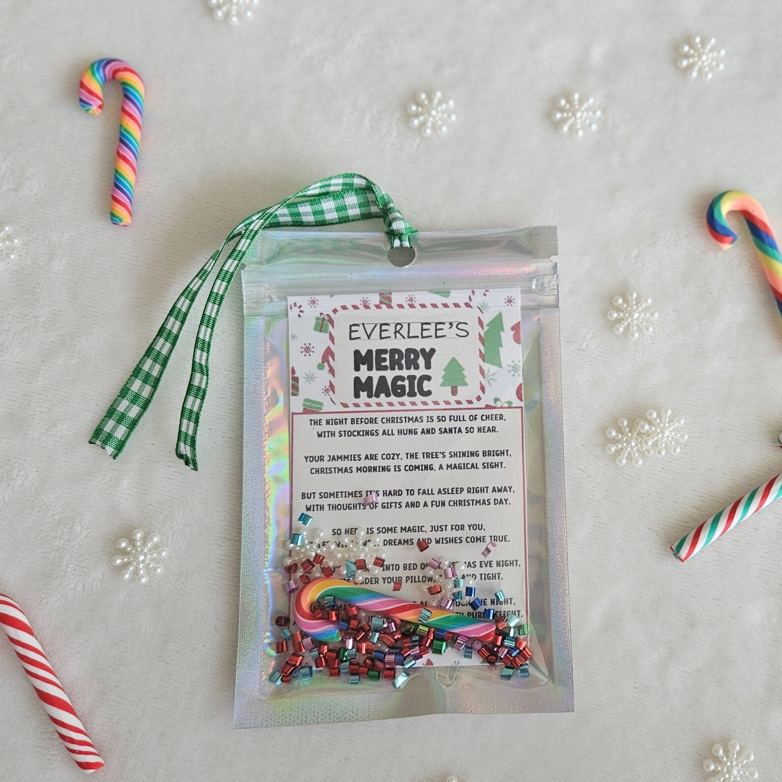Night Before Christmas Confetti, Personalized Holiday Treat Bag, Ready ...