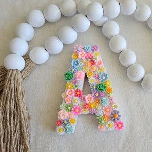 Flower Initial for Girls Room, Garden Party Table Top Decor ...