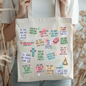Christian Tote Bag, Bible Verse Apparel, Kids Sunday School Bag ...