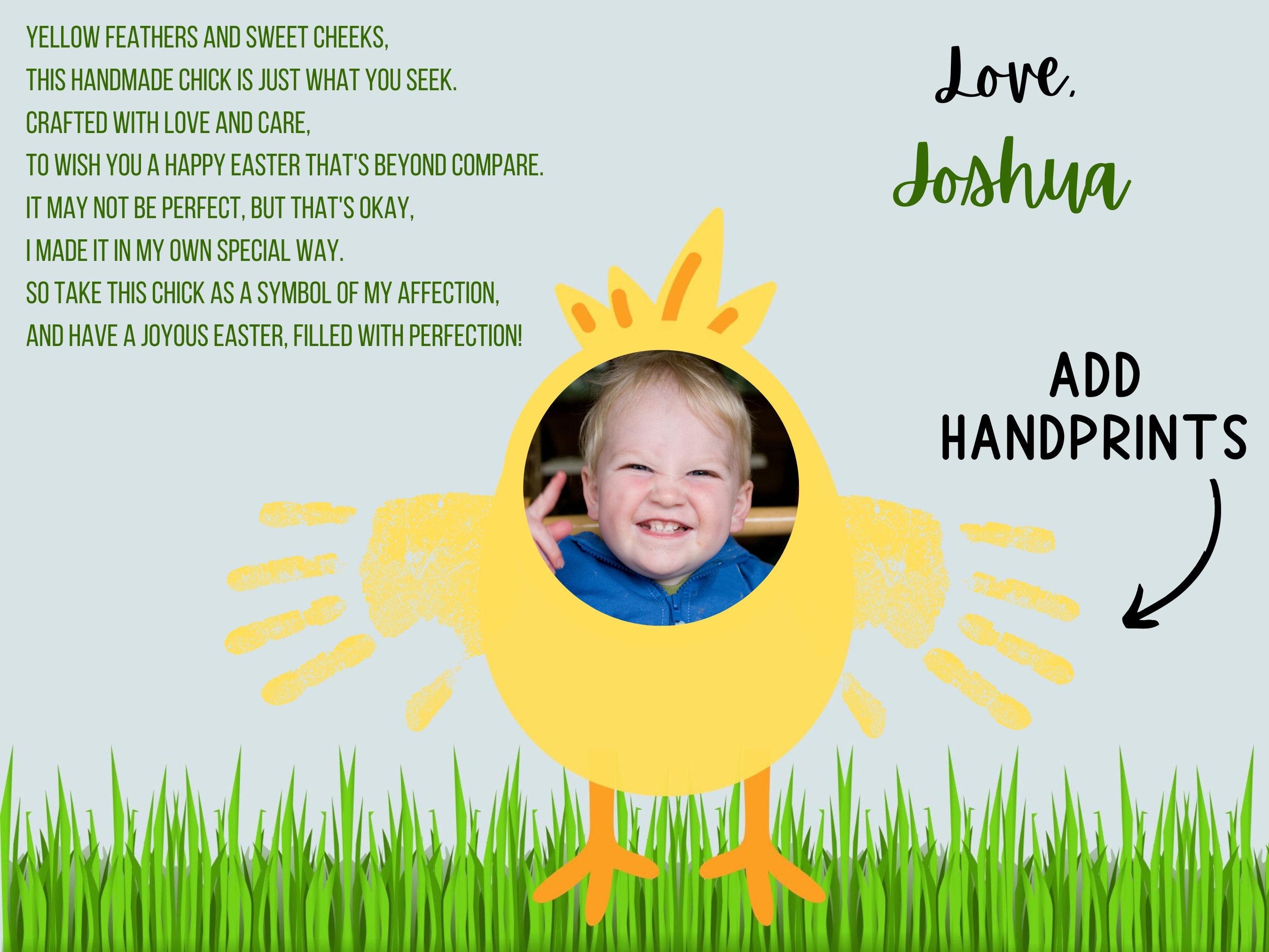 Handprint Spring Chick Craft for Kids Preschool Toddlers - Etsy