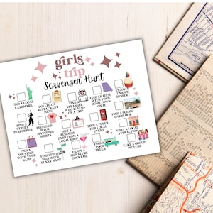 Girls Trip Scavenger Hunt, Vacation Road Trip Game, Girls Weekend ...