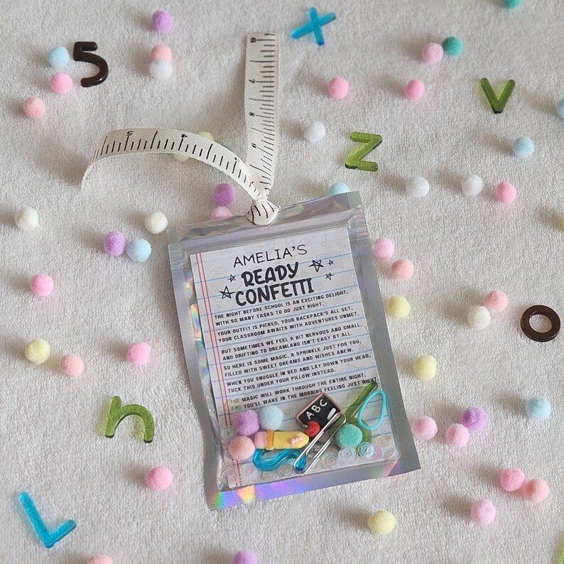 Night Before School Confetti, Personalized Ready Confetti, Jitter ...