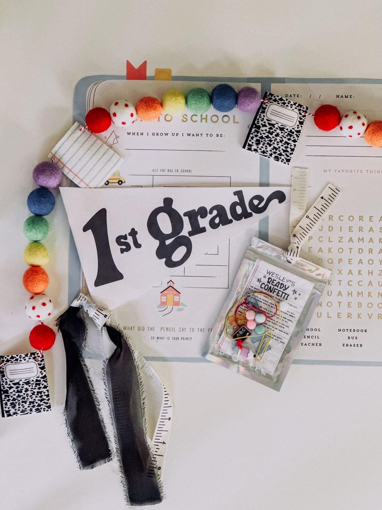 Night Before School Confetti, Personalized Ready Confetti, Jitter ...