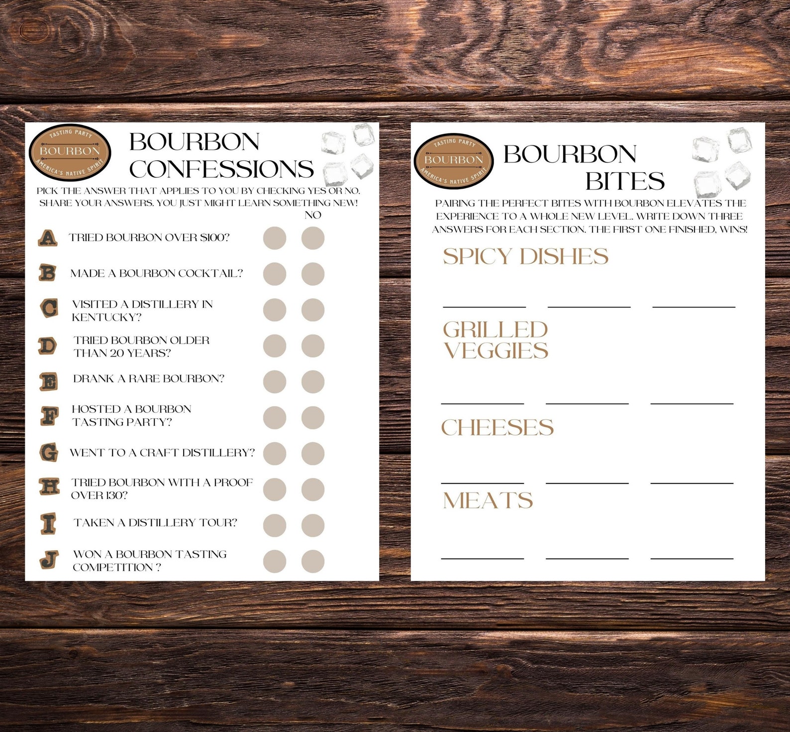 Bourbon Tasting Party Games, Whiskey Tasting Challenge, Kentucky ...