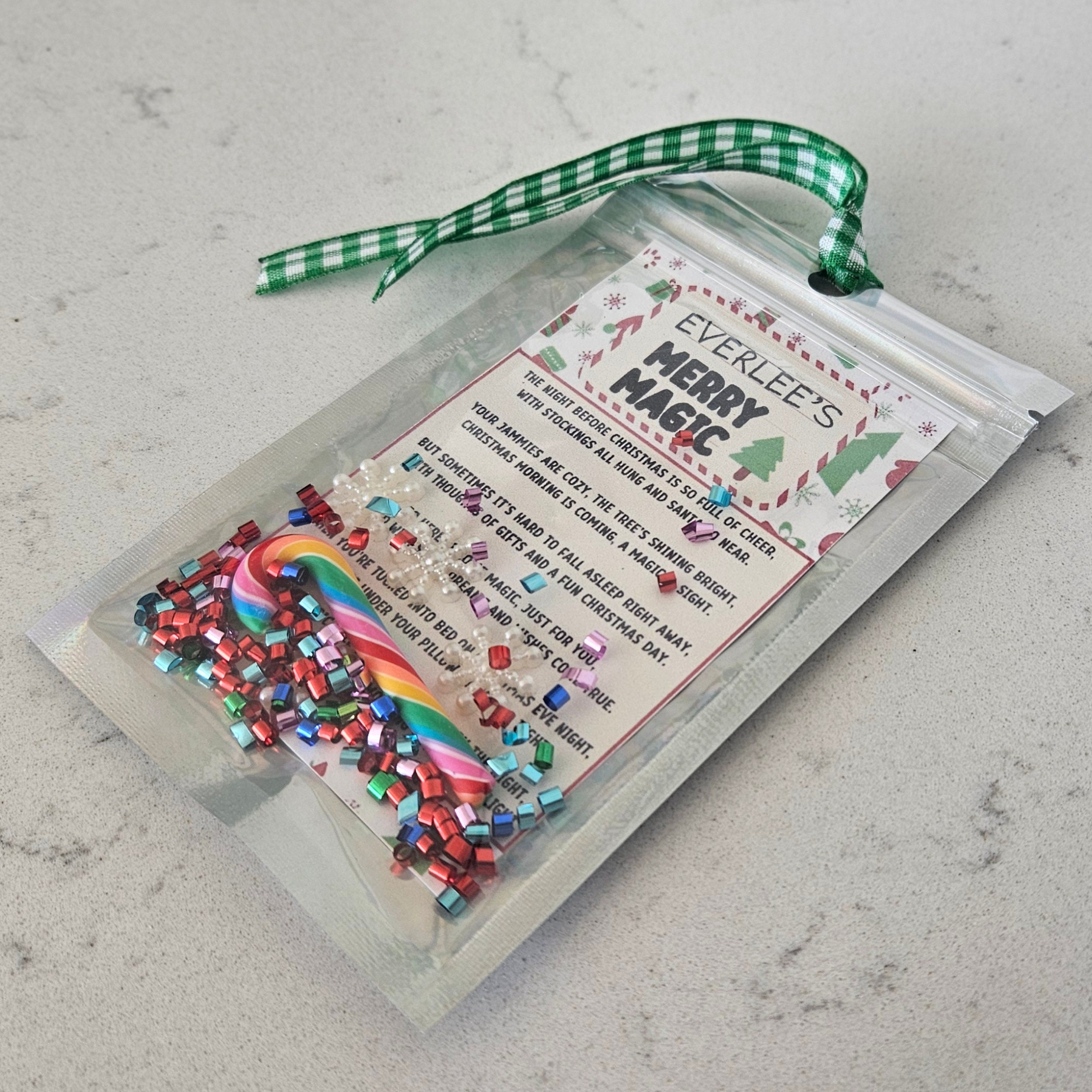 Night Before Christmas Confetti, Personalized Holiday Treat Bag, Ready ...
