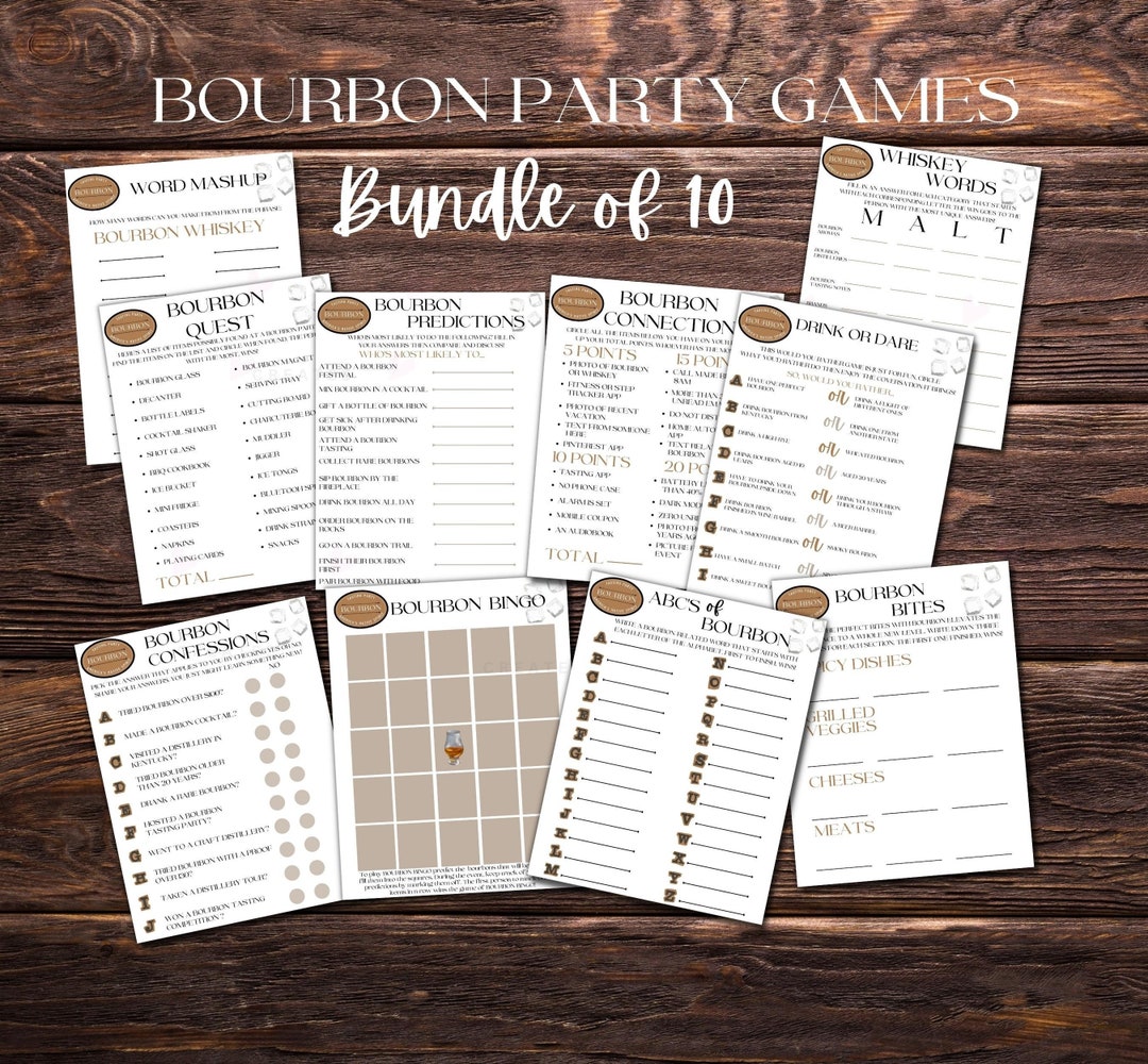 Bourbon Tasting Party Games, Whiskey Tasting Challenge, Kentucky ...