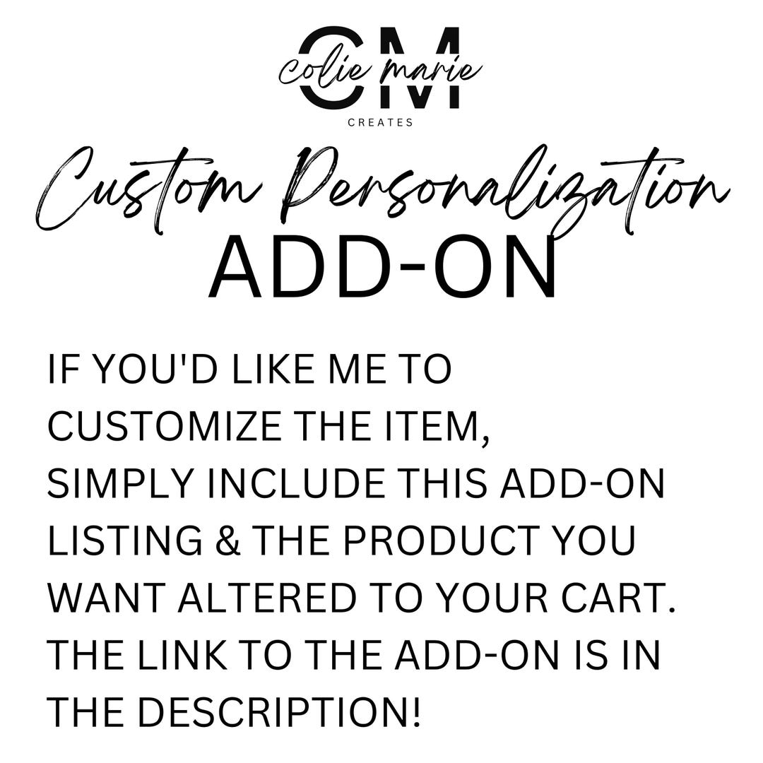 ADD-ON Listing for Custom Text Personalization - Etsy