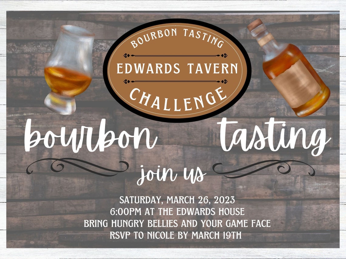 Bourbon Whiskey Tasting Invitation Template Printable Invite - Etsy