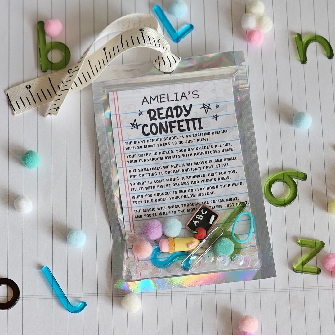 Night Before School Confetti, Personalized Ready Confetti, Jitter ...
