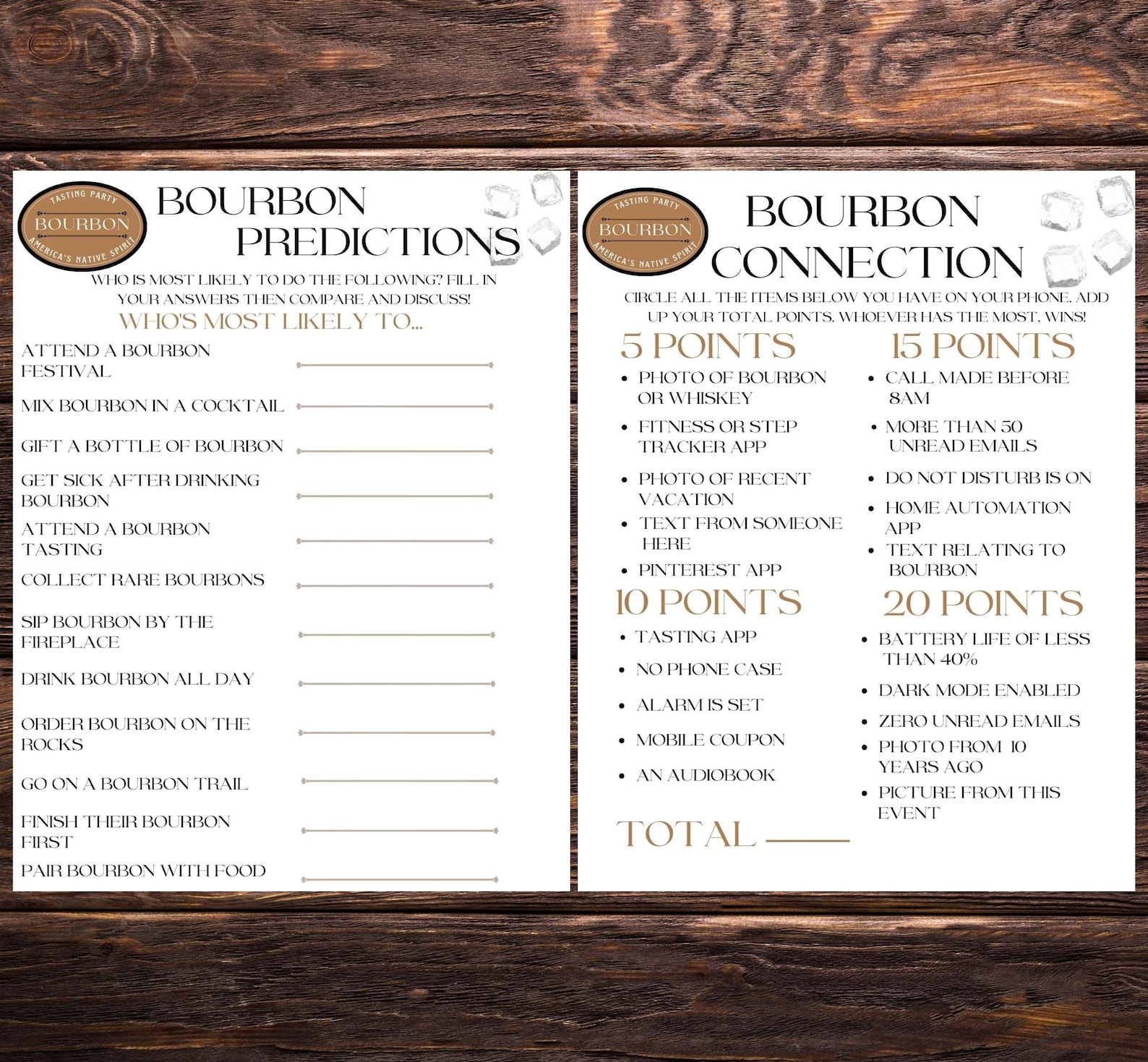 Bourbon Tasting Party Games, Whiskey Tasting Challenge, Kentucky ...