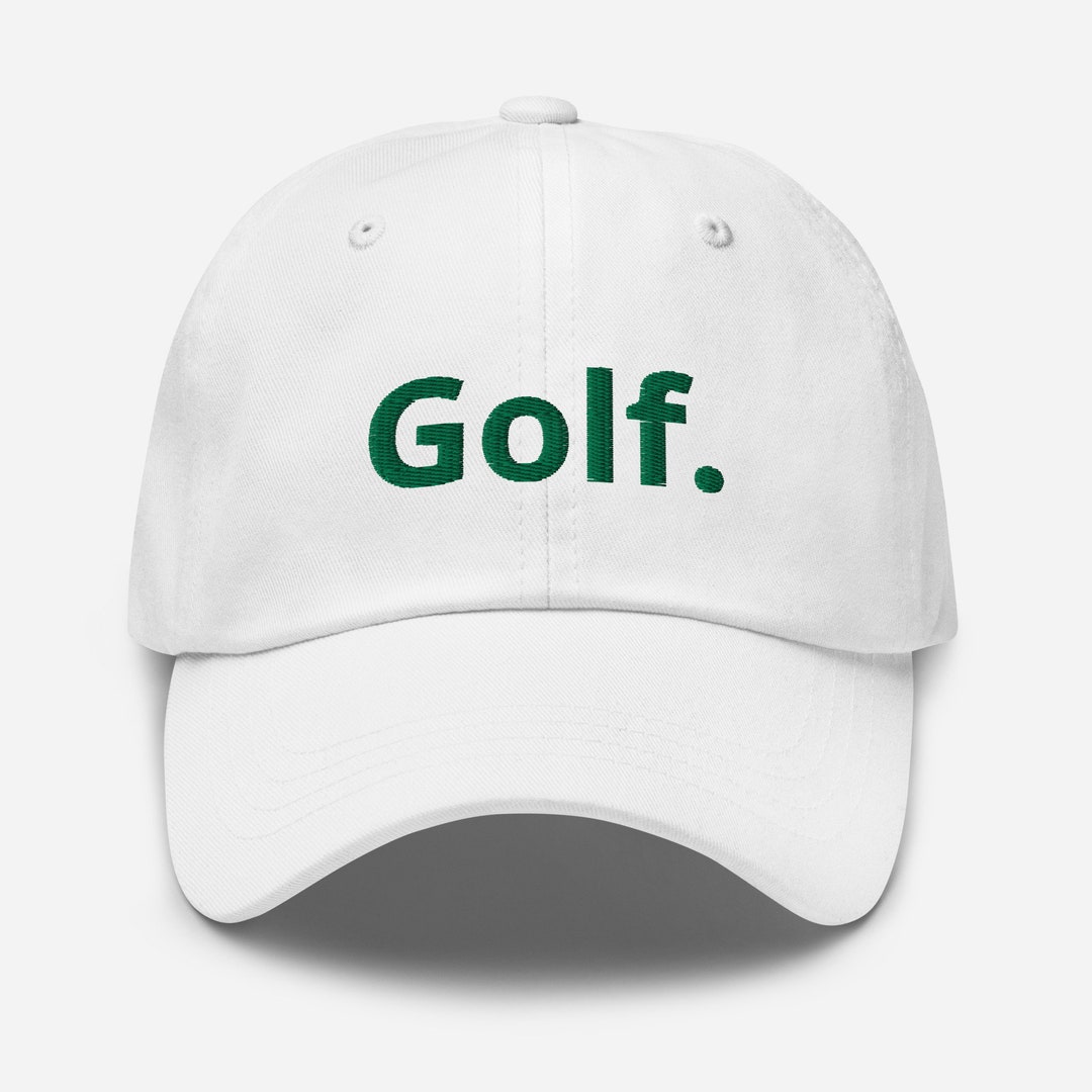 White Golf Hat With Embroidered 'golf.' - Etsy