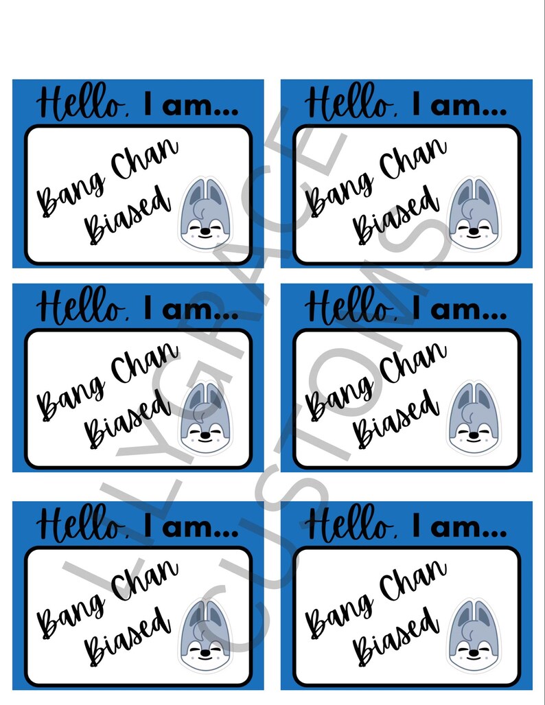 Stray Kids Bias Name Tags | Printable Hello I Am STAY Badges | SKZ ...
