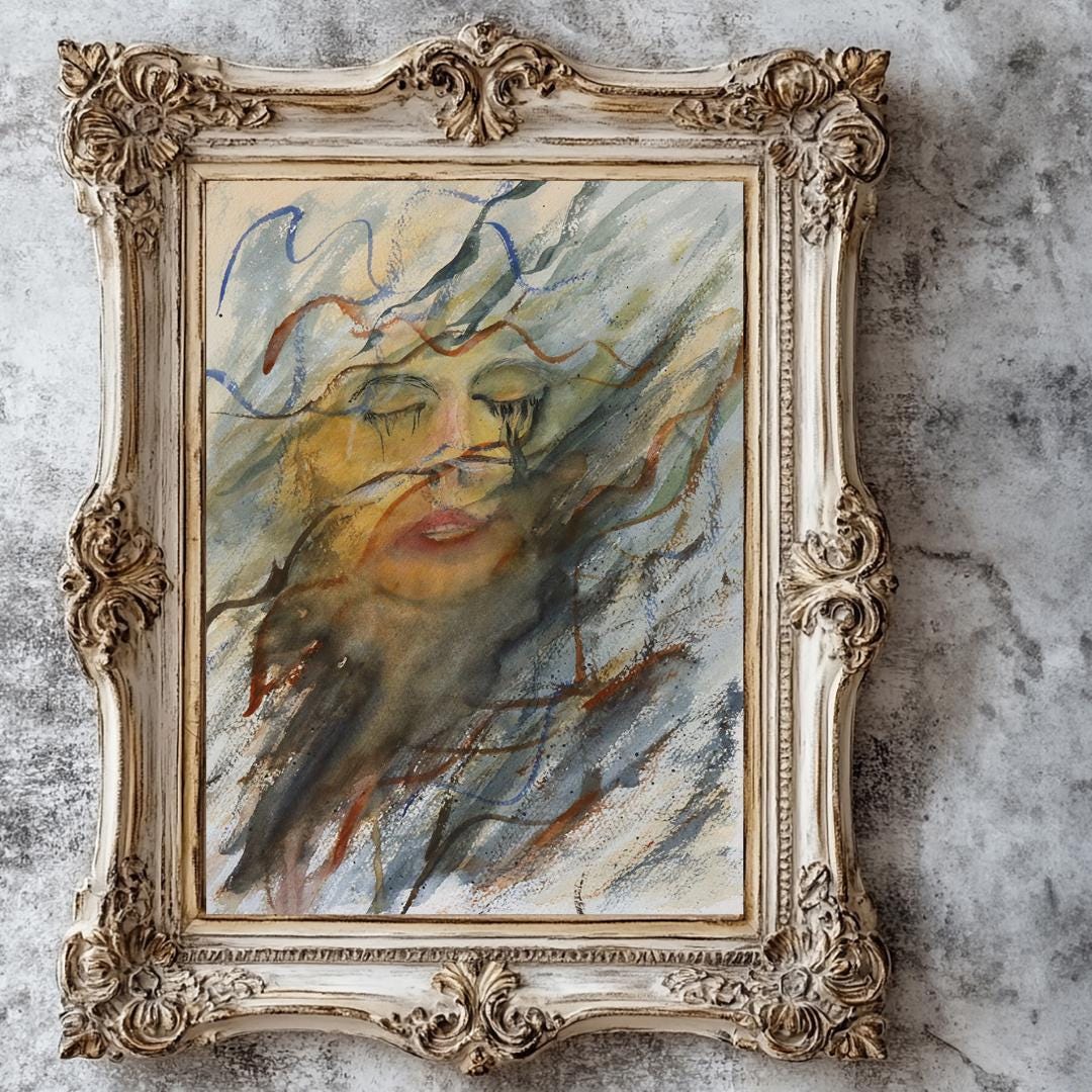 9x12 Chaotic Confusion New Watercolor One of a Kind Abstract Original ...