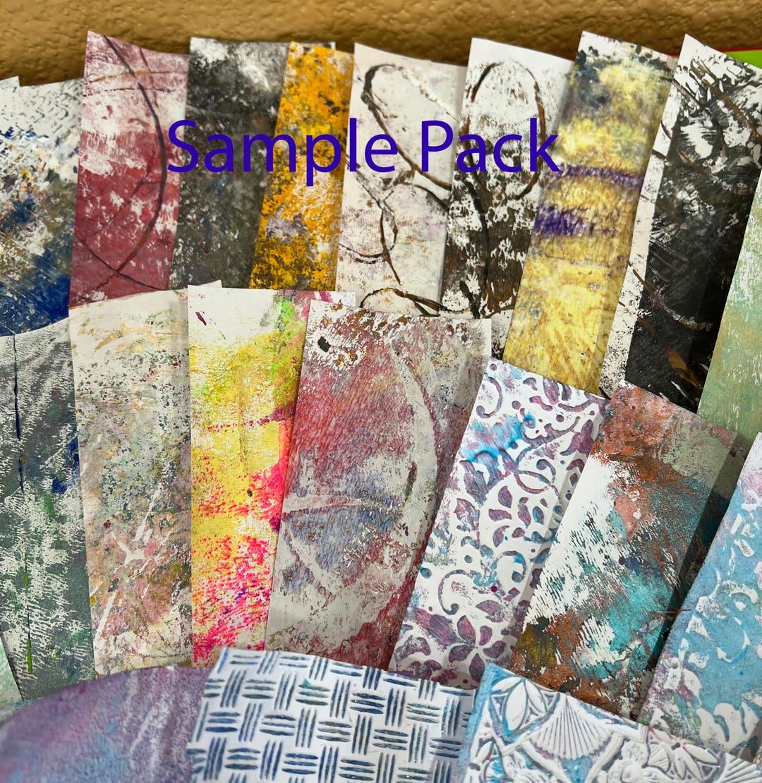50 Mystery Pack Painted Full Size Various Papers. Gelli Mixed Abstract ...