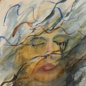 9x12 Chaotic Confusion New Watercolor One of a Kind Abstract Original ...
