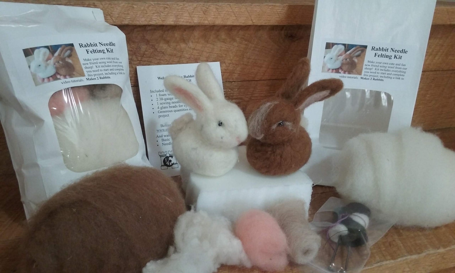 Rabbit Needle Felting Kit DIY - Etsy