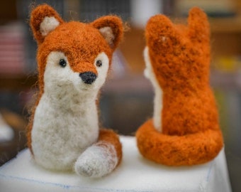 Needle Felting Kit FOX Learn How to Make a Fox and Spend Your Time ...