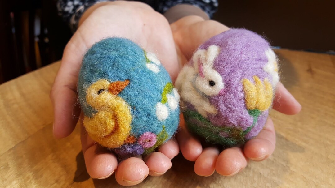 Easter Egg Needle Felting Kit DIY - Etsy