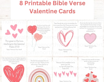 Animal Bible Verse Valentine's Cards for Kids Printable Bible Verse ...