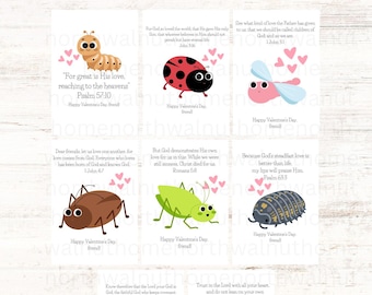 Animal Bible Verse Valentine's Cards for Kids Printable Bible Verse ...