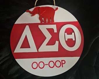 Licensed Delta Sigma Theta Crest Door Hanger - Etsy