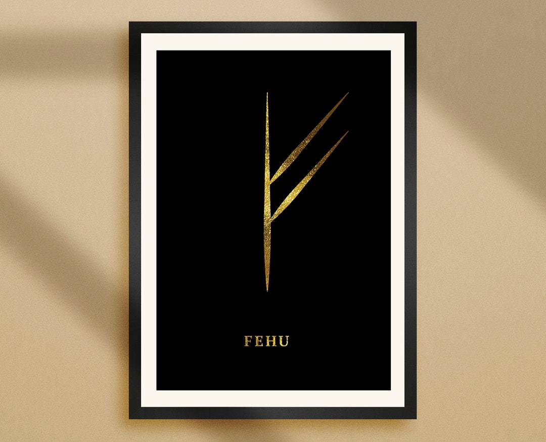 ALL RUNES AVAILABLE Elder Futhark Runes Custom Foil Print viking Runes ...