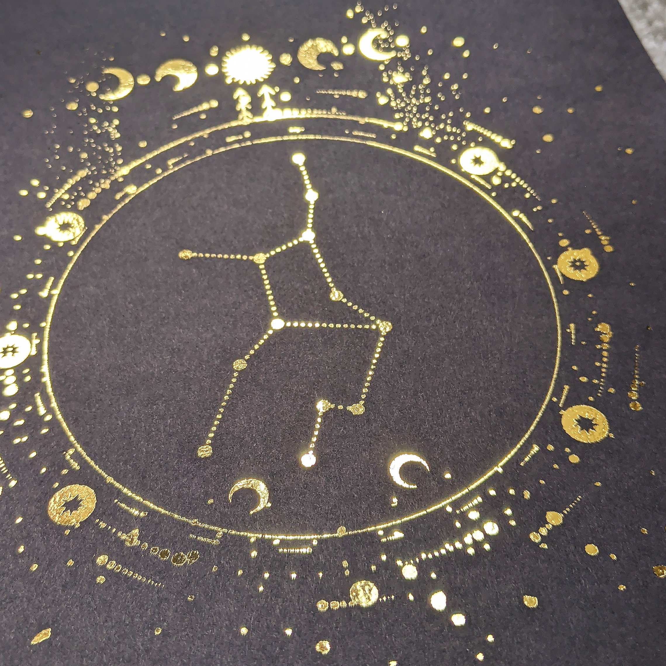 Custom Moon Foil Zodiac Constellation Print • Astrology Art Print ...