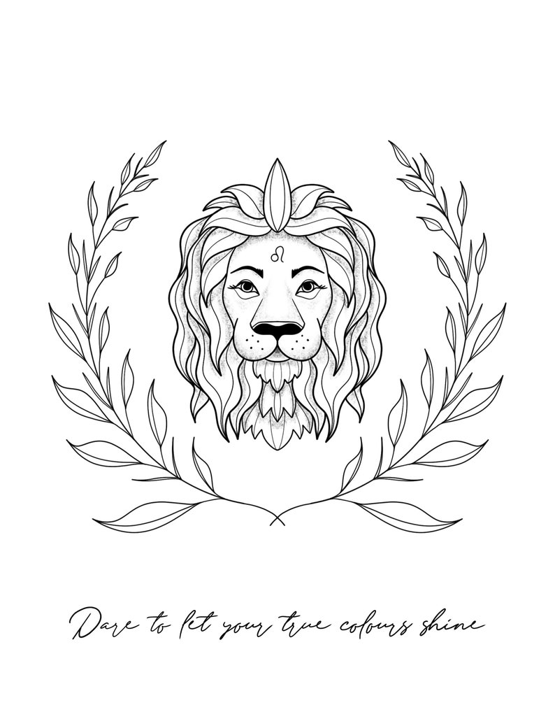 Leo Minimalist Foil Print • Zodiac Sign Art Print • Astrology Poster ...