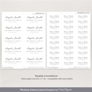 Printable Address Label Calligraphy Address Label Template - Etsy