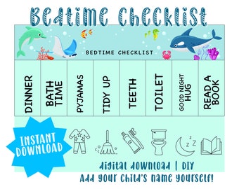 Kids Chore Chart Printable Morning and Evening Routine - Etsy