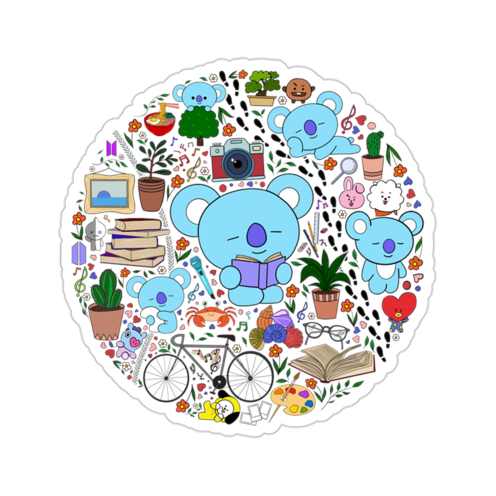 Koya Namjooning Stickers | BT21 BTS RM Joonie | Kiss-cut BTS Merch ...