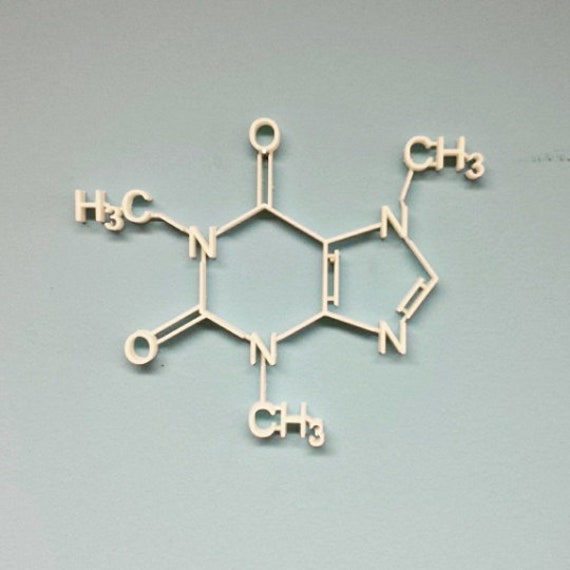 Caffeine Molecule Wall Art | Etsy