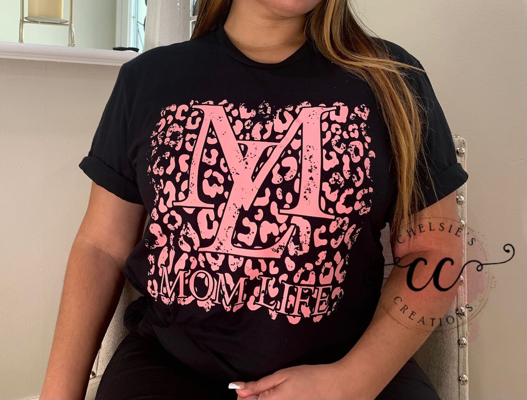 ML Mom Life Leopard Print T-shirt Mom Life Leopard Shirt Pink Mom Life ...