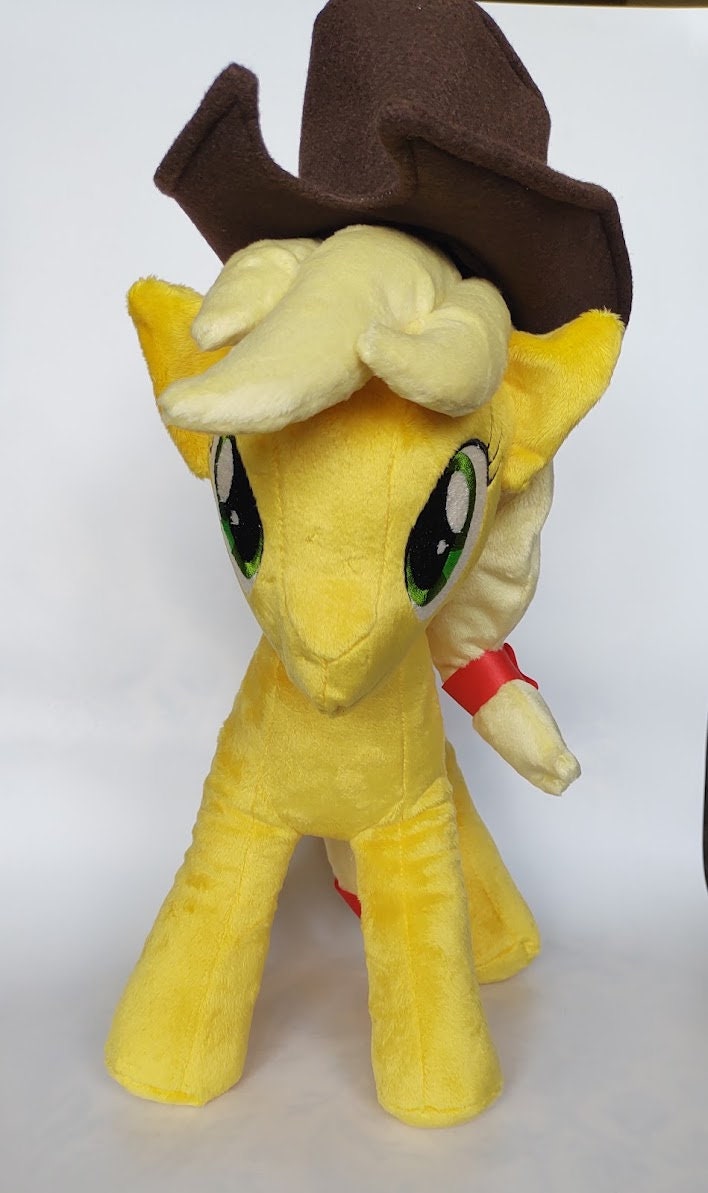 Handmade My Little Pony Applejack Plush 19 With Hat Ready to Ship - Etsy