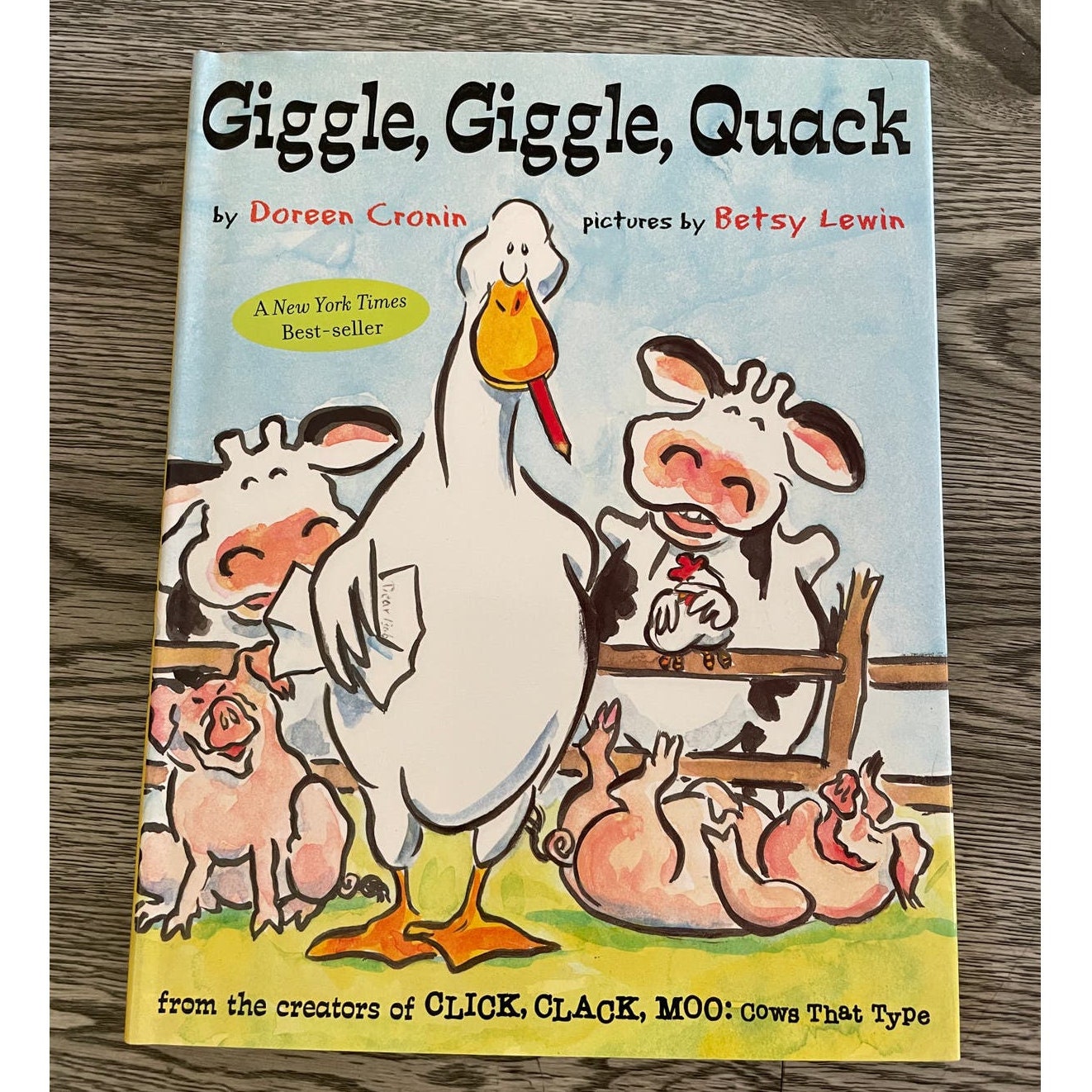 Giggle Giggle Quack Farm Animals Children's Book by Doreen Cronin 2002 ...