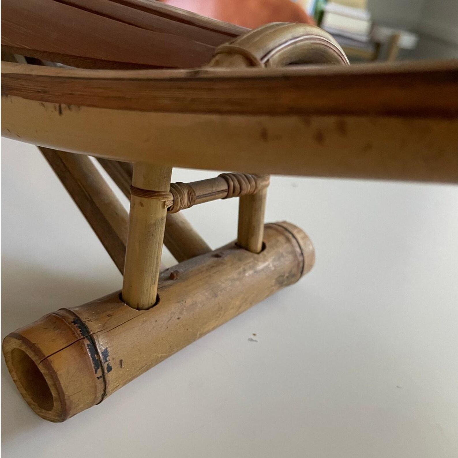 Antique Folding Bamboo Japanese or Chinese Head Rest (possible ...