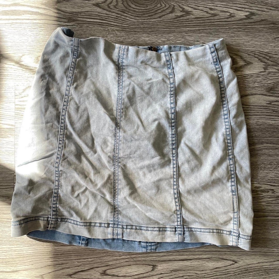 Free People Denim Y2k Mcbling Style Mini Skirt Size 8 - Etsy