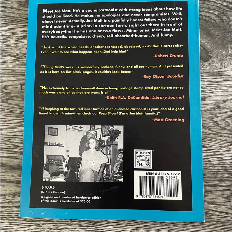 Peep Show the Cartoon Diary of Joe Matt Paperback - Etsy