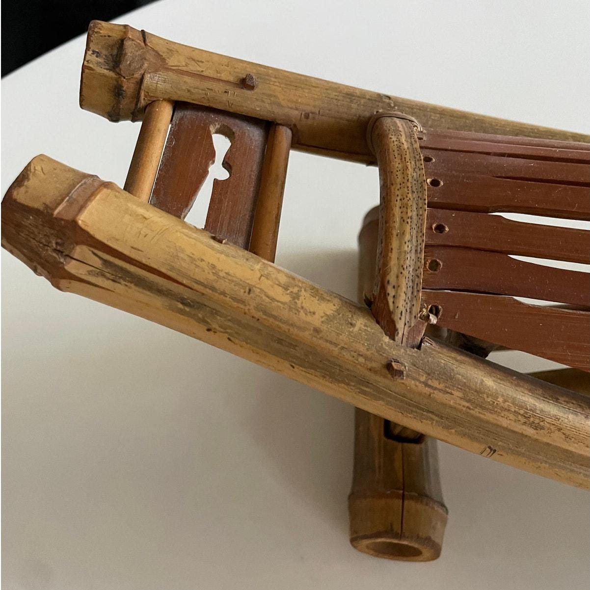 Antique Folding Bamboo Japanese or Chinese Head Rest (possible ...