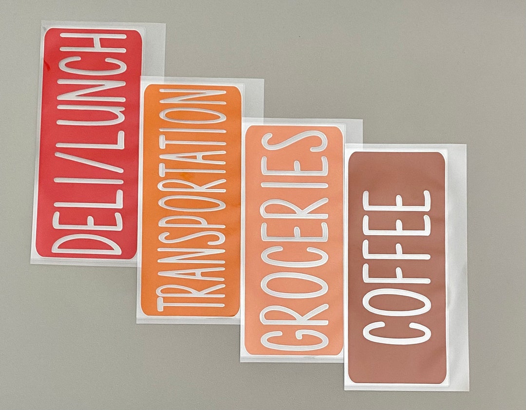 Sunrise Clear Laminated Budget Cash Envelopes Set of 4 Personalized | 6 ...