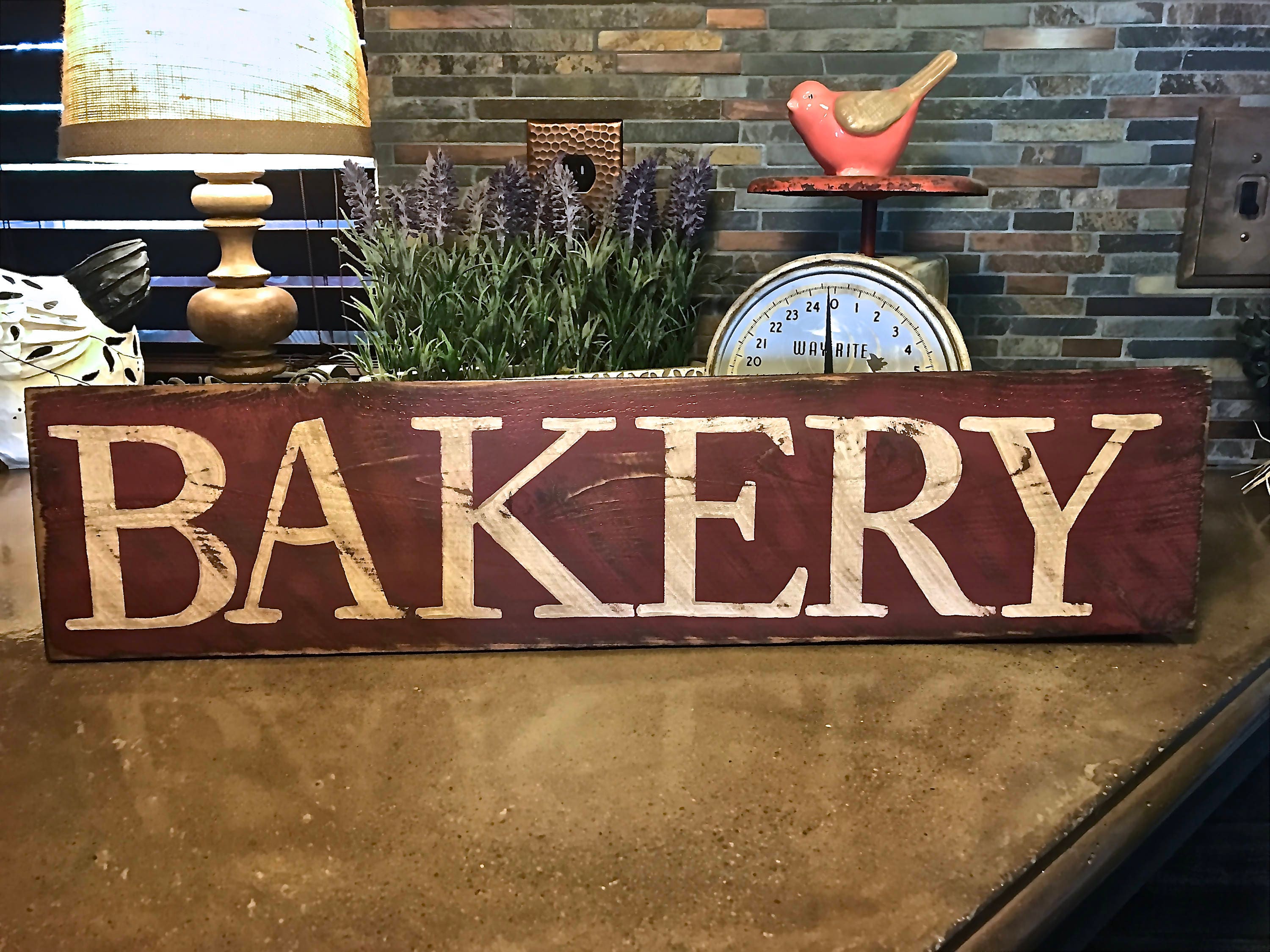 Rustic Bakery Sign- Wood Bakery Sign- Farmhouse Decor- Rustic Wood Sign ...